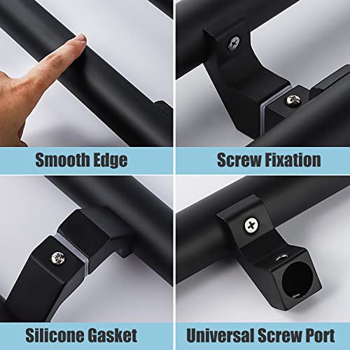 Contemporary Interior Exterior Front Door Handle, Glass Shower Push Pull Door Handle, Heavy Duty Sliding Barn Door Handles, Double Sided, 24/31/39/47/59 Inch Long (Brushed Black 50cm/19.7in)