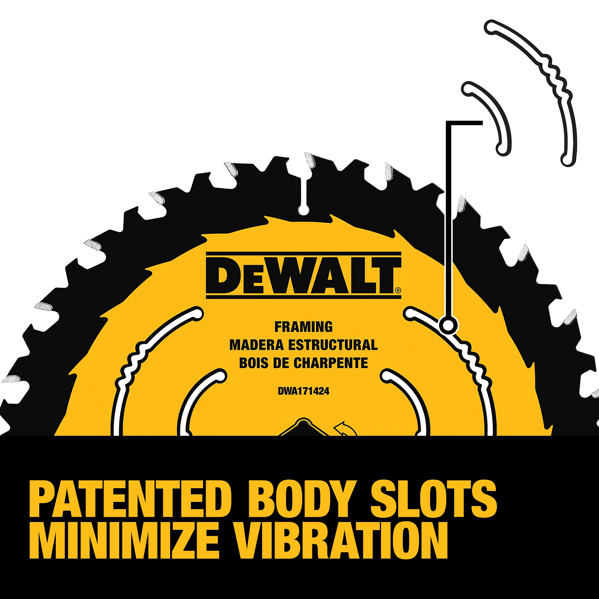 DEWALT Circular Saw Blade, 7 1/4 Inch, 24 Tooth, Wood Cutting (DWA171424B10), 10 Count (Pack of 1)