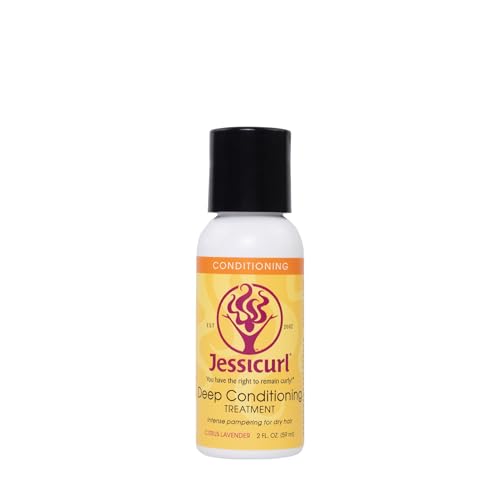 Jessicurl, Deep Conditioning Treatment, Citrus Lavender, 2 Fl oz. Deep Conditioner for Dry Damaged Hair, great Anti Frizz Hair Mask and Leave in Conditioner for Curly Hair