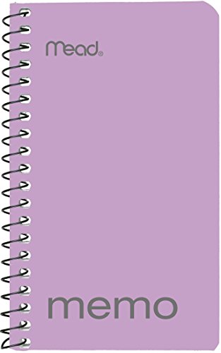 Mead Small Notebook, 12 Pack of Small Spiral Notebook, 3x5 " College Ruled Memo Book Wirebound 60 Sheets, Pastel Colors of Mini pocket memo pad in Bulk pack