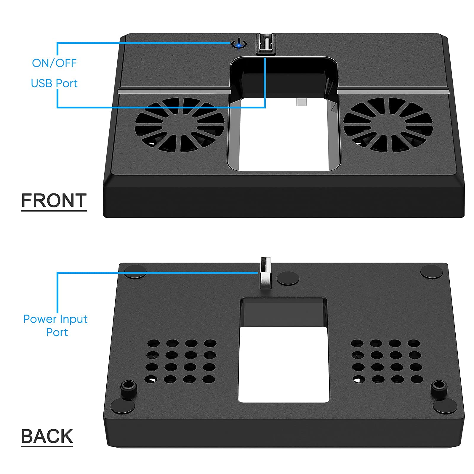 Cooling Fan for Xbox Series X, External USB Cooler Cooling System with USB Hub Port for Xbox Series X Console