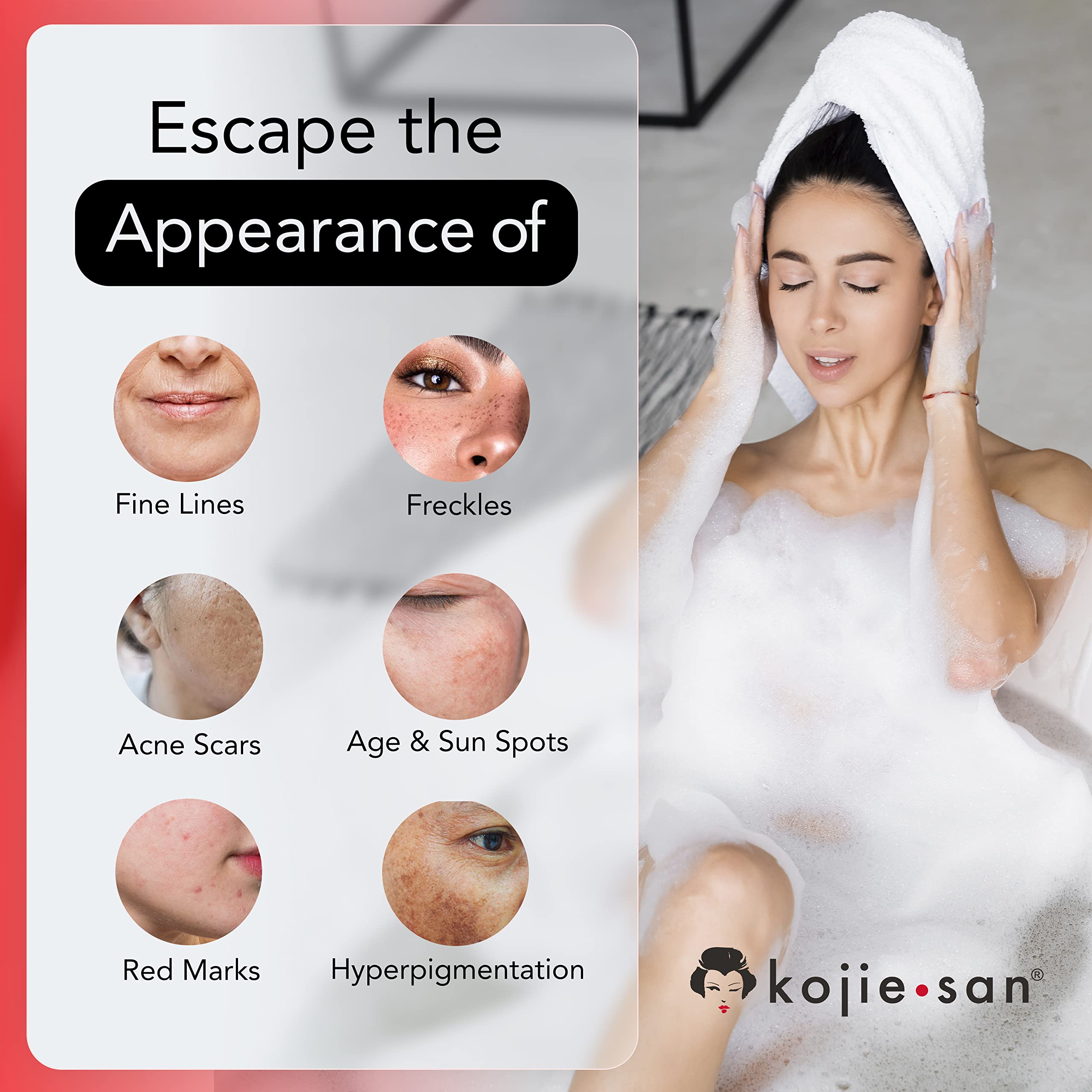 Kojie San Skin Brightening Soap - Original Kojic Acid, Dark Spot Remover Bar Soap with Coconut & Tea Tree Oil- 135g x 2 Bars
