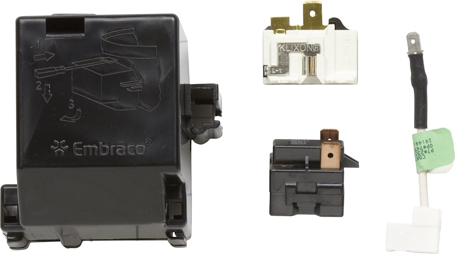 GLOB PRO SOLUTIONS WP4387938 CKD2199 Refrigerator Start Relay & Overload Kit Replacement for and compatible with Whirlpool Estate KitchenAid Kenmore Heavy DUTY