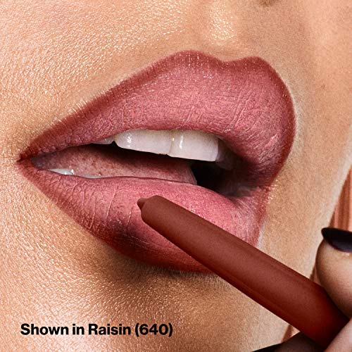 Revlon Colorstay Lip Liner with Built-In Sharpener, Valentine's Day Makeup Gifts for Women, Longwear Rich Colors, Smooth Application, 640 Raisin, 0.01 oz