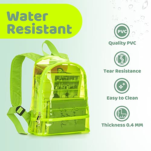 CCelia's Small Clear Backpack For Kids, Preschool Clear backpack For Toddlers, Transparent Backpack For Beach, Highlight Yellow