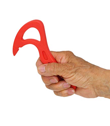 Safe Ring Pull Can Opener Protects Nails Arthritis Hands | Red - by Home-X
