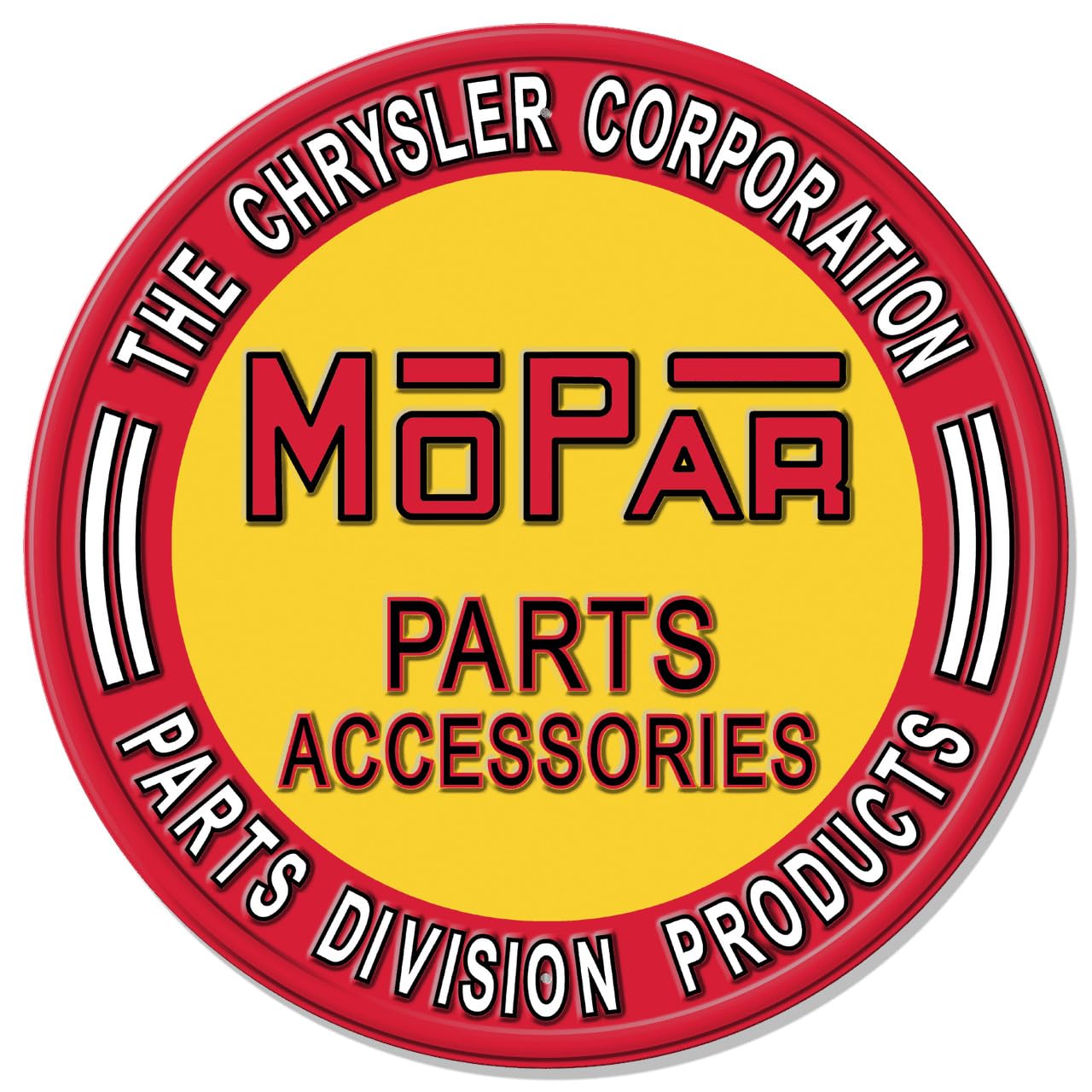 Desperate Enterprises Mopar Parts Fully Embossed Steel Sign - Vintage Garage Signs - Nostalgic Vintage Metal Wall Décor - Made in USA