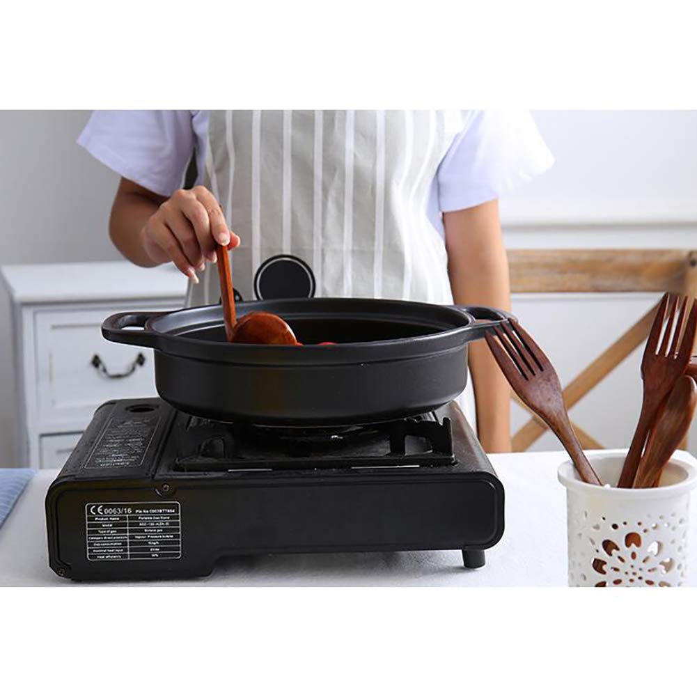 WJXBoos Ceramic Casserole Steamer Braiser Pan Healthy Saucepan Earthen Pot for Braising Slow Cooking,Moroccan Tagine Pot with Lid 1.3quart