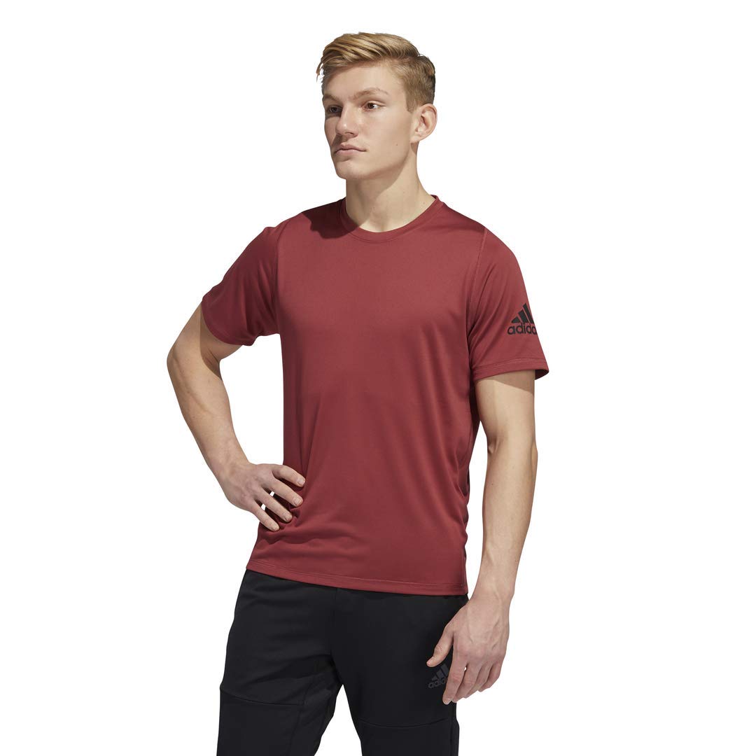 adidas mens FreeLift Sport Ultimate Solid Tee Legacy Red Small