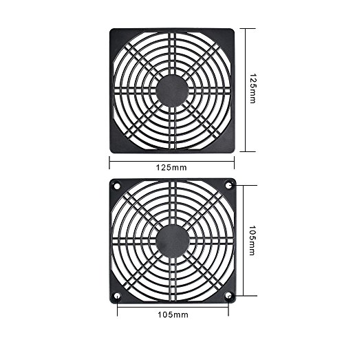 ELUTENG 120mm Fan Filter 2 Pack IP40 Dustproof Blower Guard ABS Computer Ventilator Grill 12cm Fan Mesh Cover Tool-Free Fan Strainer Compatible for 120x120 Case Fan USB Cooling Fan