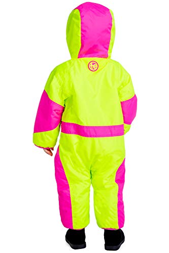 Tipsy Elves Powder Blaster Neon Yellow Baby Ski Suit from Size 6-12m
