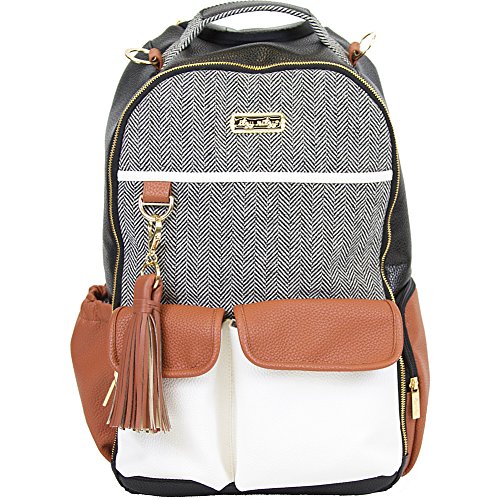 Itzy Ritzy Diaper Bag - Large Capacity Boss Backpack Diaper Bag Featuring Bottle Pockets, Changing Pad, Stroller Clips & Comfortable Straps, Coffee And Cream