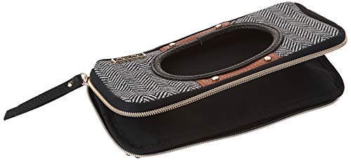 Itzy Ritzy Travel Wipes Case – Portable, Refillable Wipes Pouch Includes Removable Clips for Car Visor or Seat Back; Wipes Holder Perfect Diaper Bag & Travel - Holds Up to 64 Wipes (Coffee & Cream)