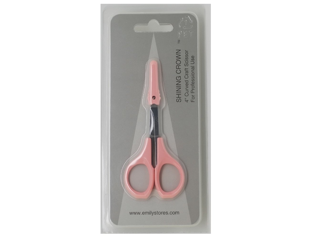 EMILYSTORES 4 Inches Curved Craft Scissors For Eyebrow Eyelash Extensions Stainless Steel 1PC