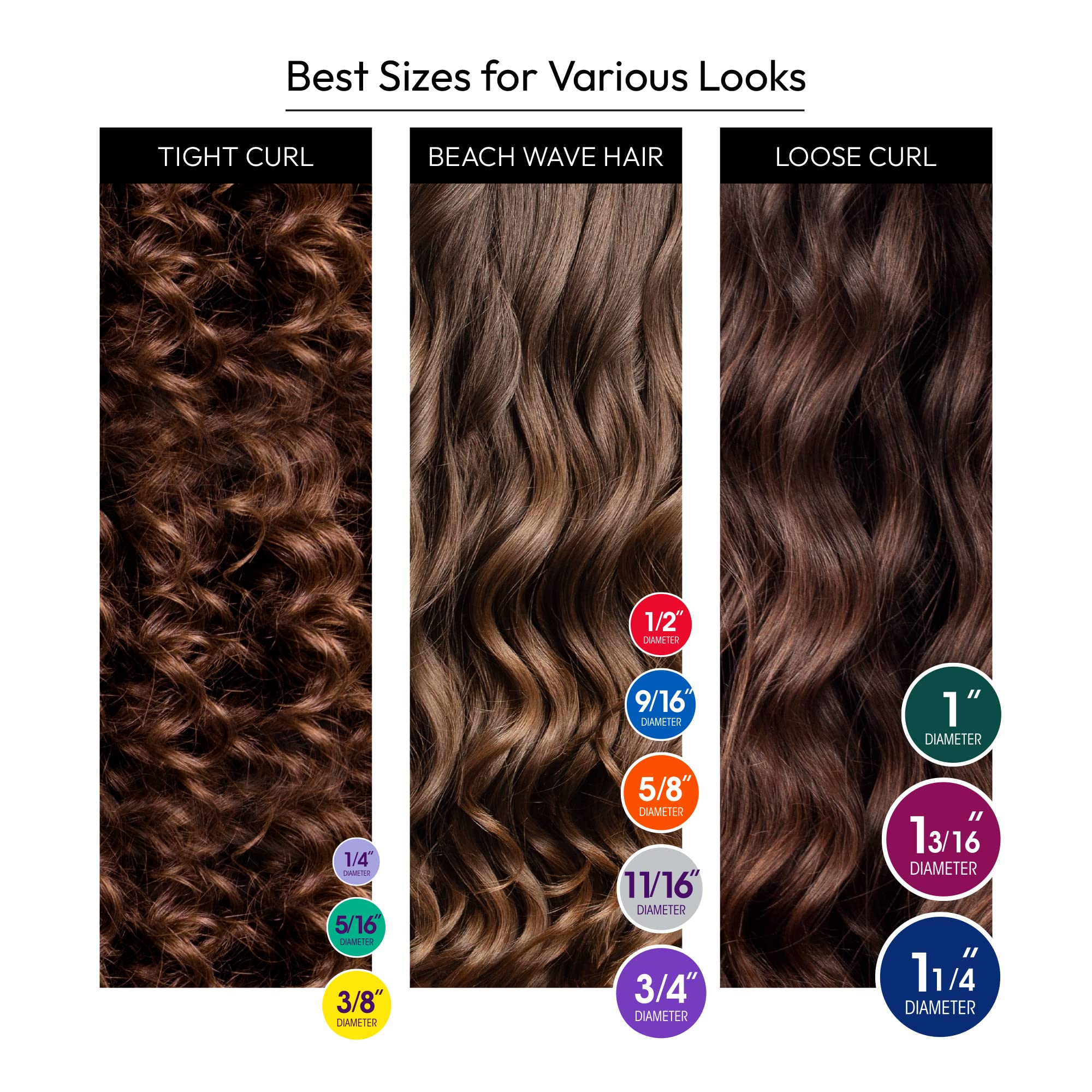 Red by Kiss Flexi Rods - Heatless Hair Curler for 90S Glamorous Bouncy Curls Beach Waves, No Slips, Sleep Styler 10" Length (3/4" Diameter)