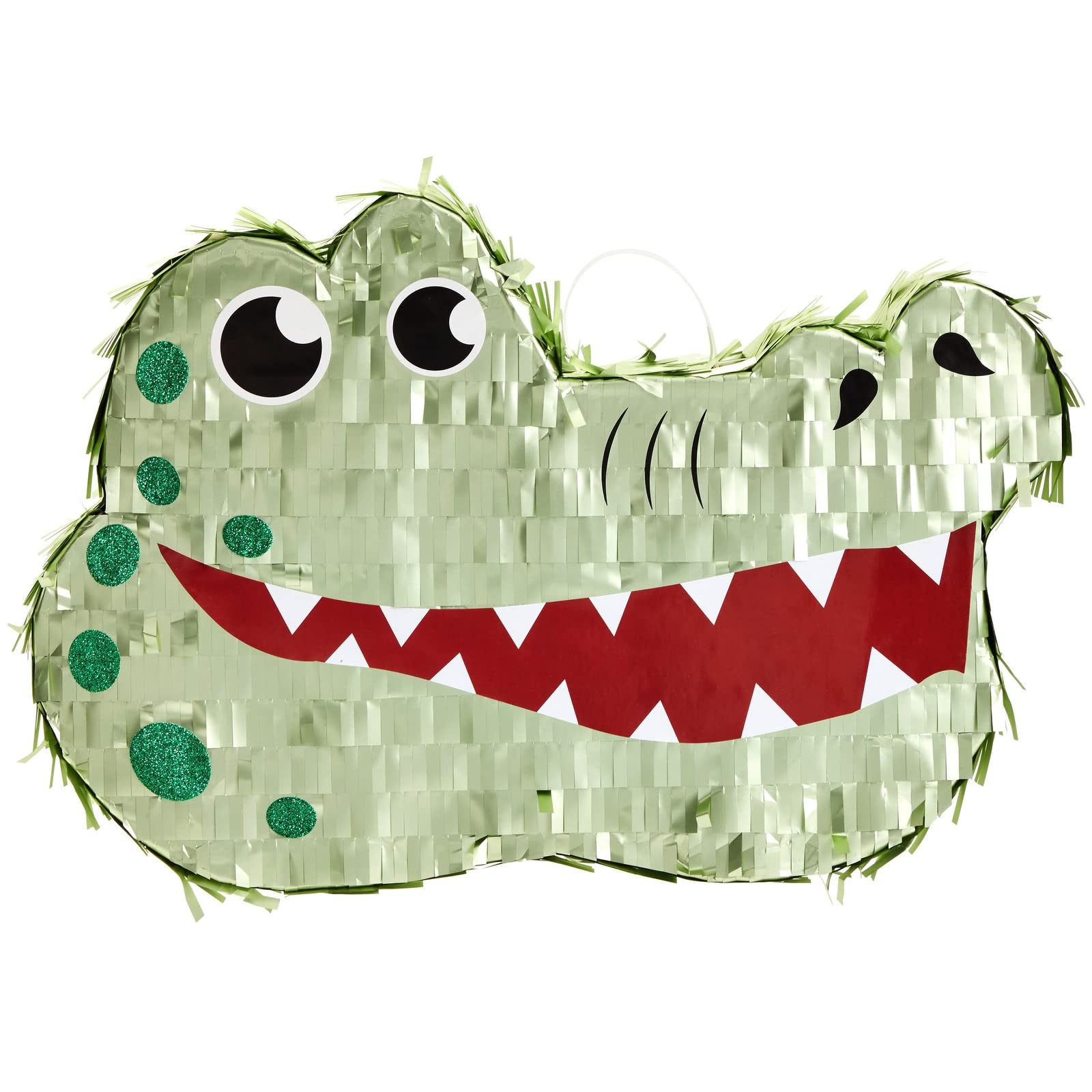 BLUE PANDA Alligator Pinata for Kids Safari Birthday Party Decorations, Baby Shower (Small, 16.5 x 11.5 x 3 Inches)