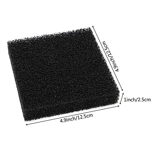 AFACYGN Aquarium Filter Activated Carbon Media Pad Pre Filter Nitrate Remover for Fish Tank Pond Canister Filter (L (12.5x12.5x2.5cm) 4 pcs)