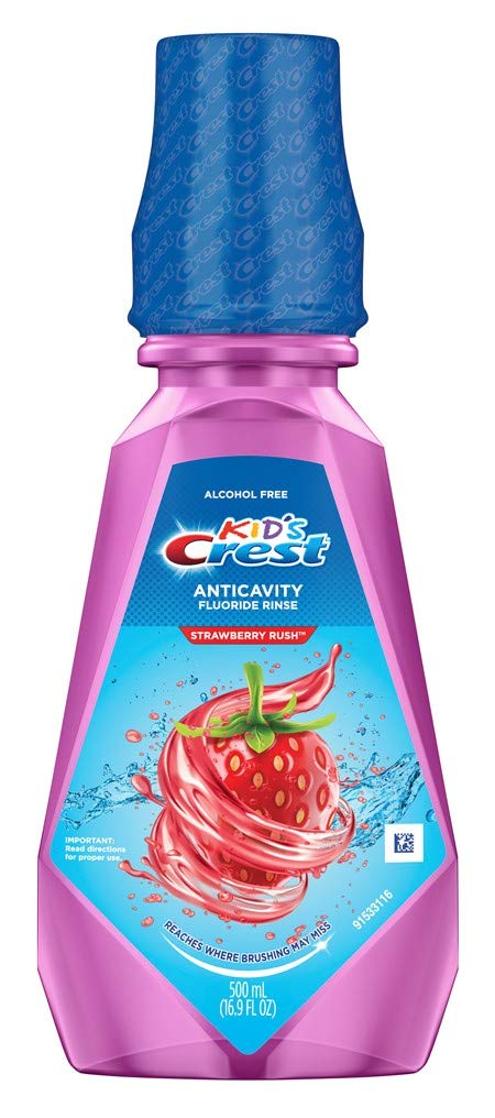 Crest Rinse Anti-Cavity Fluoride Strawberry 16.9 Ounce