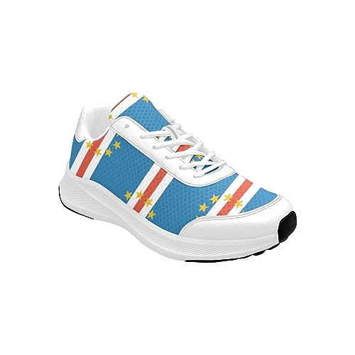 AFFAMA Cape Verde Flag Mens Running Shoes Lightweight Fashion Sneaker