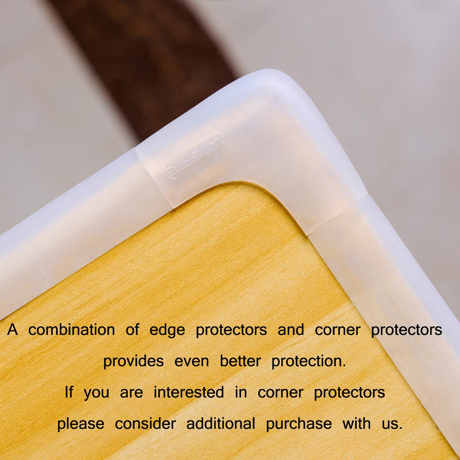 Wall Corner Protector, Safety Baby Proofing Corner Cushion Table Edge Strip Protective Guard Table Corner Edge Furniture Protectors with Double Side Tape