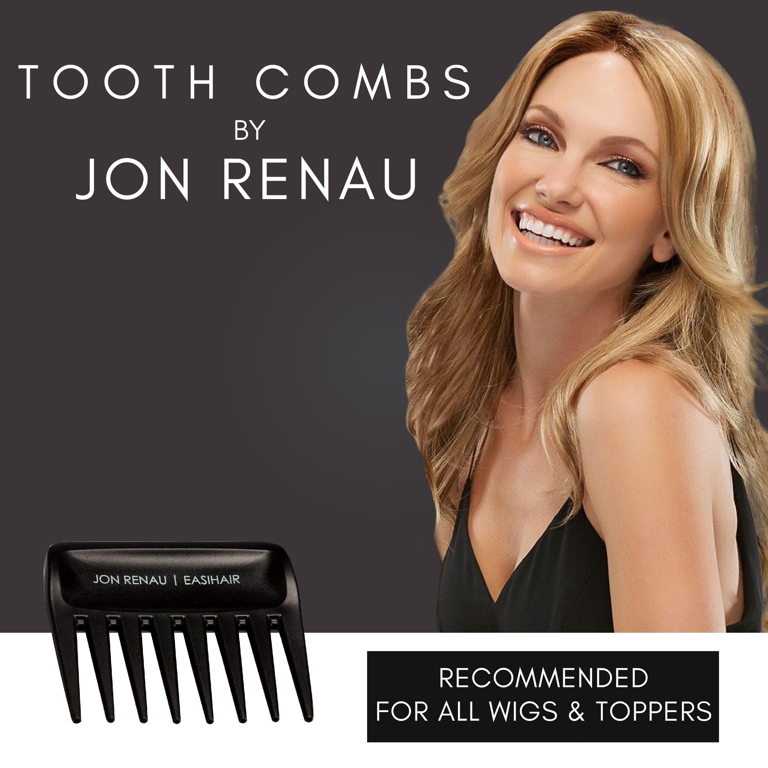 Jon Renau, Set of 2 Wide Tooth Combs by Jon Renau for Synthetic, Heat Friendly HD Fiber and Human Hair