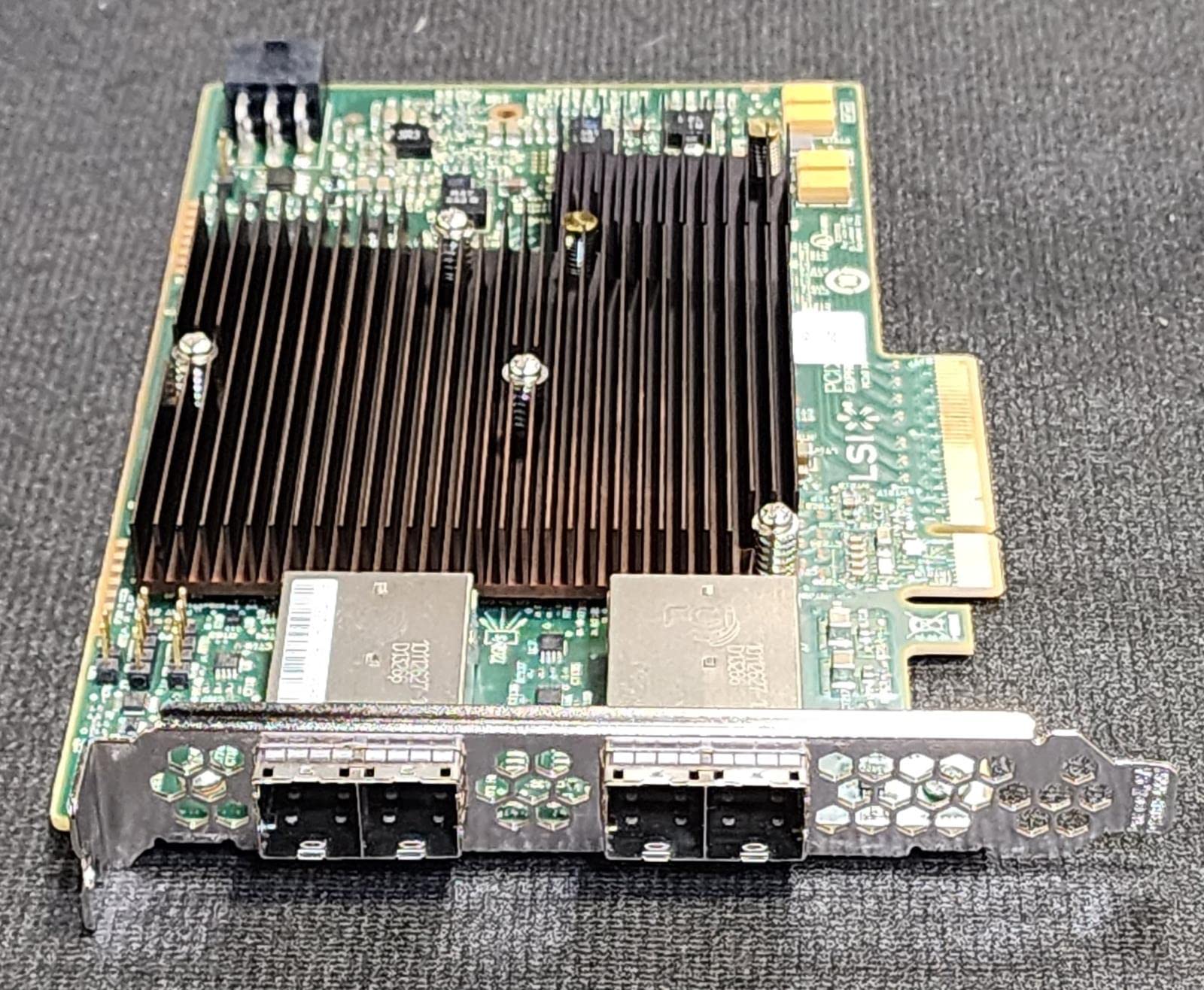 LSI Logic H5-25520-00 LSI Logic Controller Card H5-25520-00 9300-16e Single 16Port 12Gb/s SAS/SATA PCI-Express HBA Brown Box