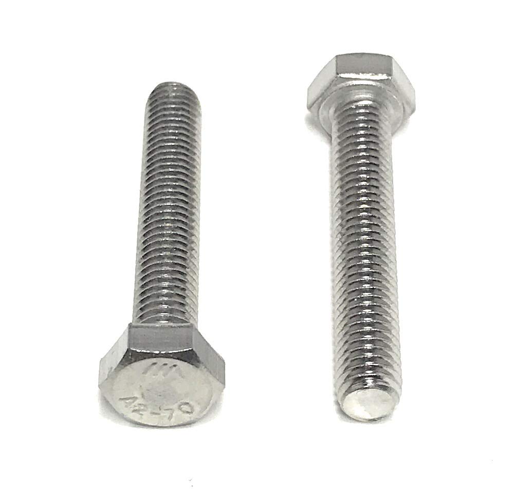 M5-.80 X 30 Hex Head Cap Screw Hex Bolts DIN933 (M5x30) Full Thread A2-70 Stainless Steel (25 Pieces)