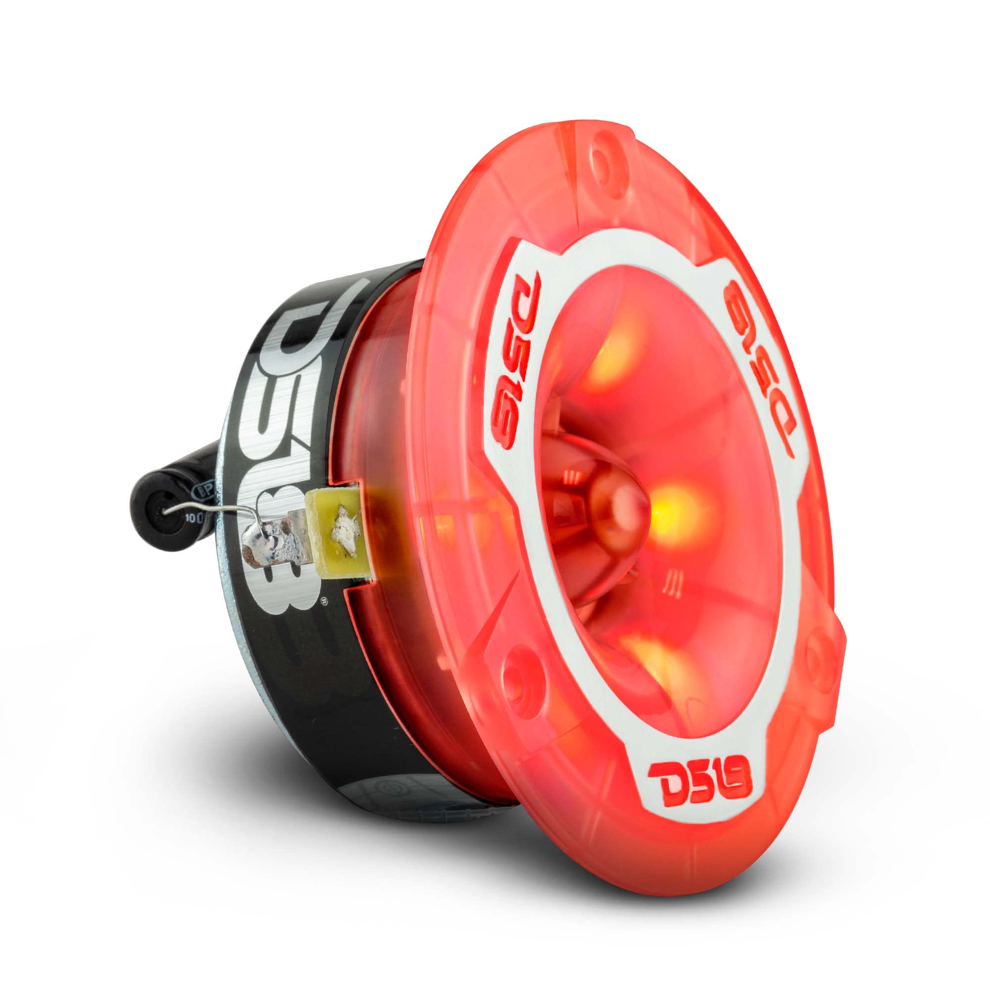DS18 PRO-TW1L 3.8" RGB Aluminum Super Bullet Tweeter - 1" Voice Coil, Polycarbonate Body and Bullet, 400W Max, 200W RMS, 4 Ohms, Built in Crossover - PRO Tweeters are The Best - 2 Speakers