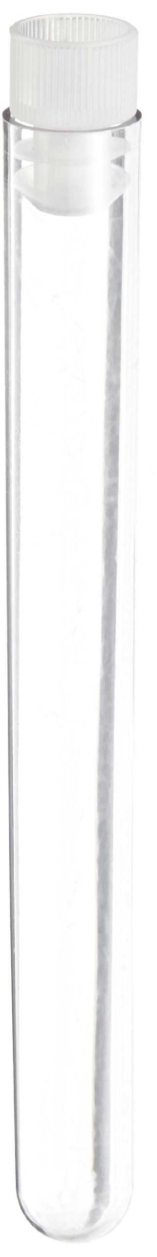 Lake Charles Manufacturing 201A5 Plastic Test Tubes with Caps, Clear (Pack of 10)