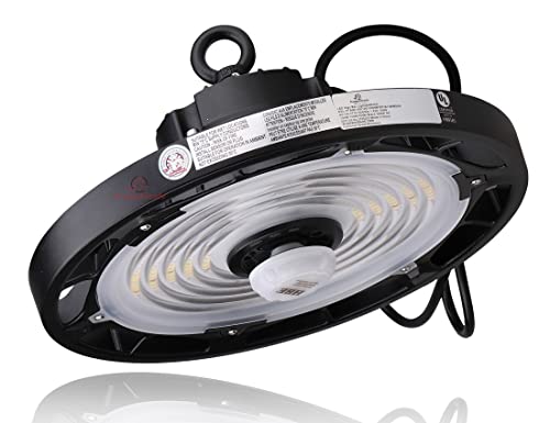 RuggedGrade 150 Watt Titan 5 Motion Sensor LED High Bay UFO Light - 22,000 Lumen - 5000K - DLC Verified High Bay LED
