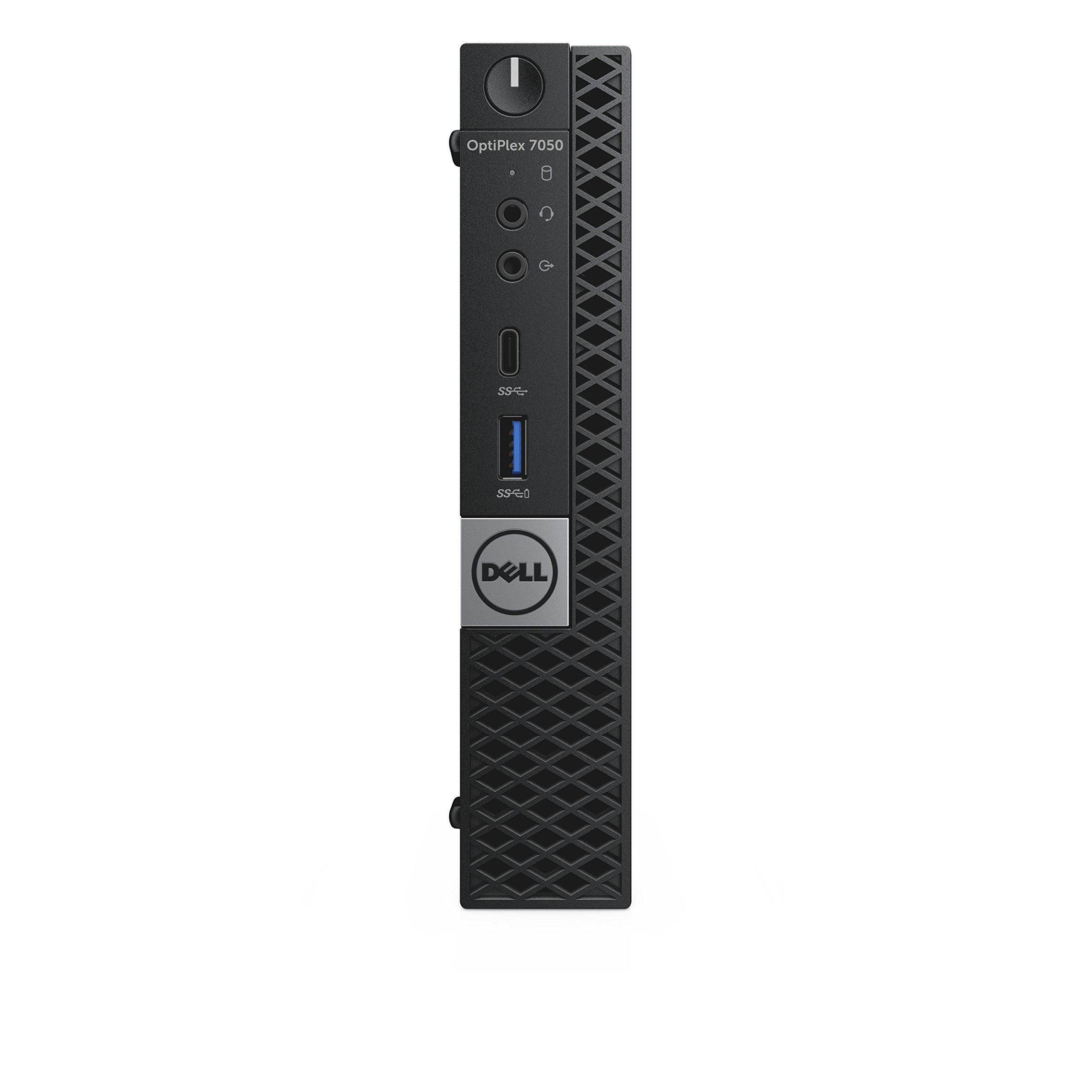 Dell OptiPlex 7050 Micro Form Factor Desktop Computer, Intel Core i7-7700T, 8GB DDR4, 256GB Solid State Drive, Windows 10 Pro (T6H1F) (Renewed)