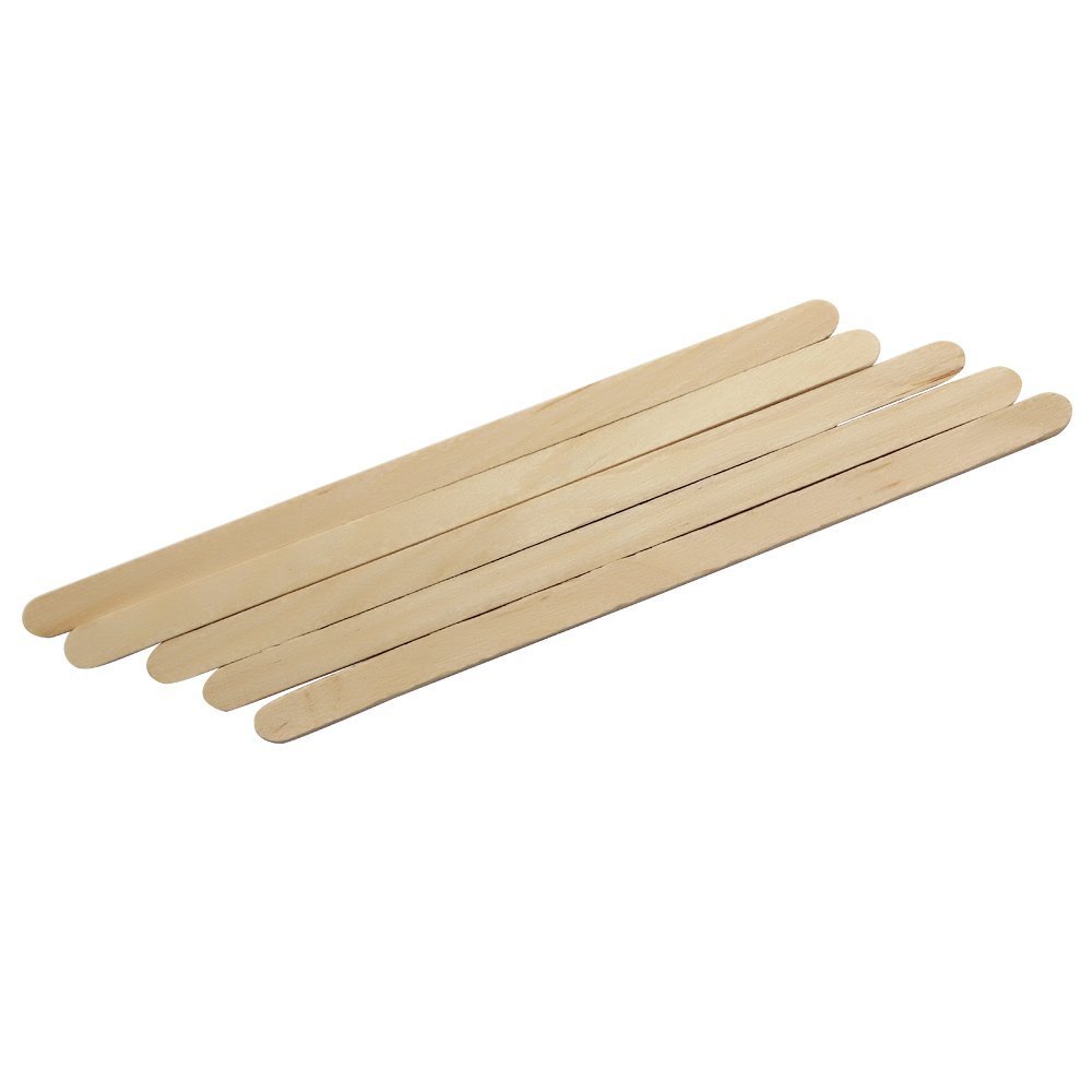 SelfTek 100 Pcs Wooden Wax Applicator Spatulas Sticks for Hair Removal and Smooth Skin, Wax Popsicle Stick Eyebrow Waxing Sticks for Lip, Nose Wax Applicator Sticks