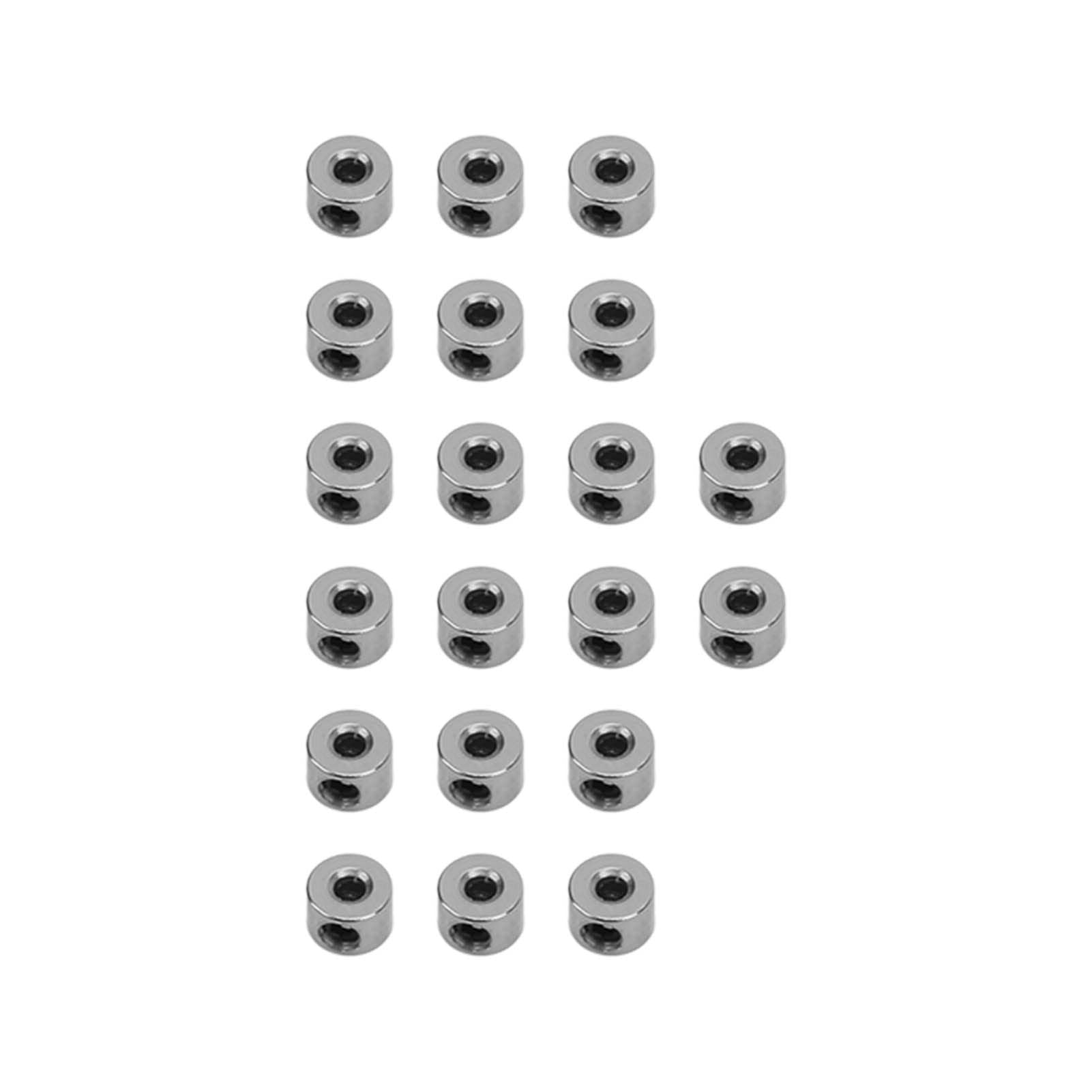 Dilwe Shaft Collar, Landing Gear Stopper Set Wheel Collar Ring, Stainless Steel 2.1mm Landing Gear Stopper Set Wheel Collar RC Airplane Accessory