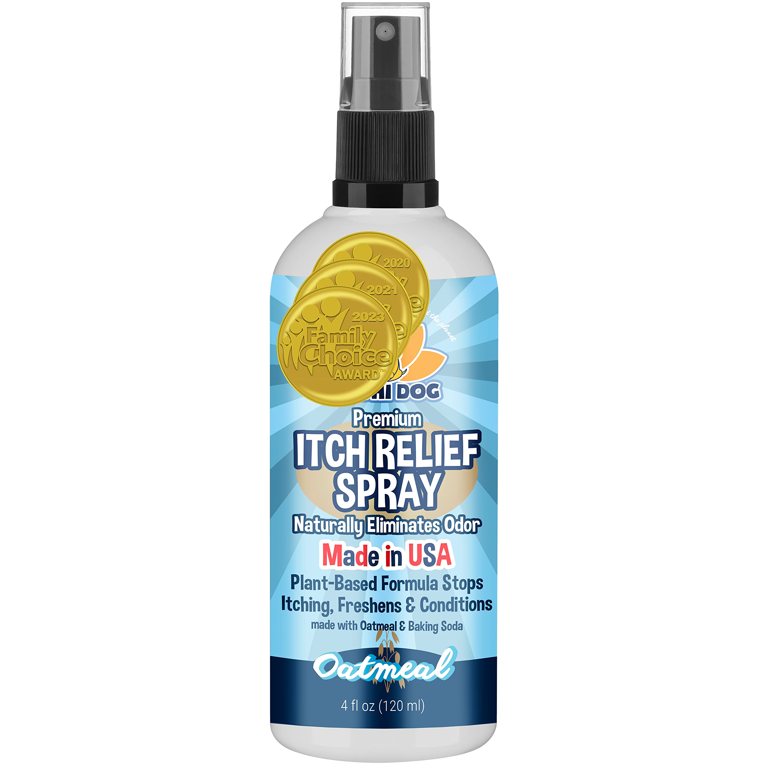 Bodhi Dog Anti Itch Spray | Natural Soothing Relief for Dry, Itchy, Bitten or Allergy Damaged Skin Treatment | Anti Itch Spray for Dogs & Cats | Made in USA (Oatmeal, 4 oz)