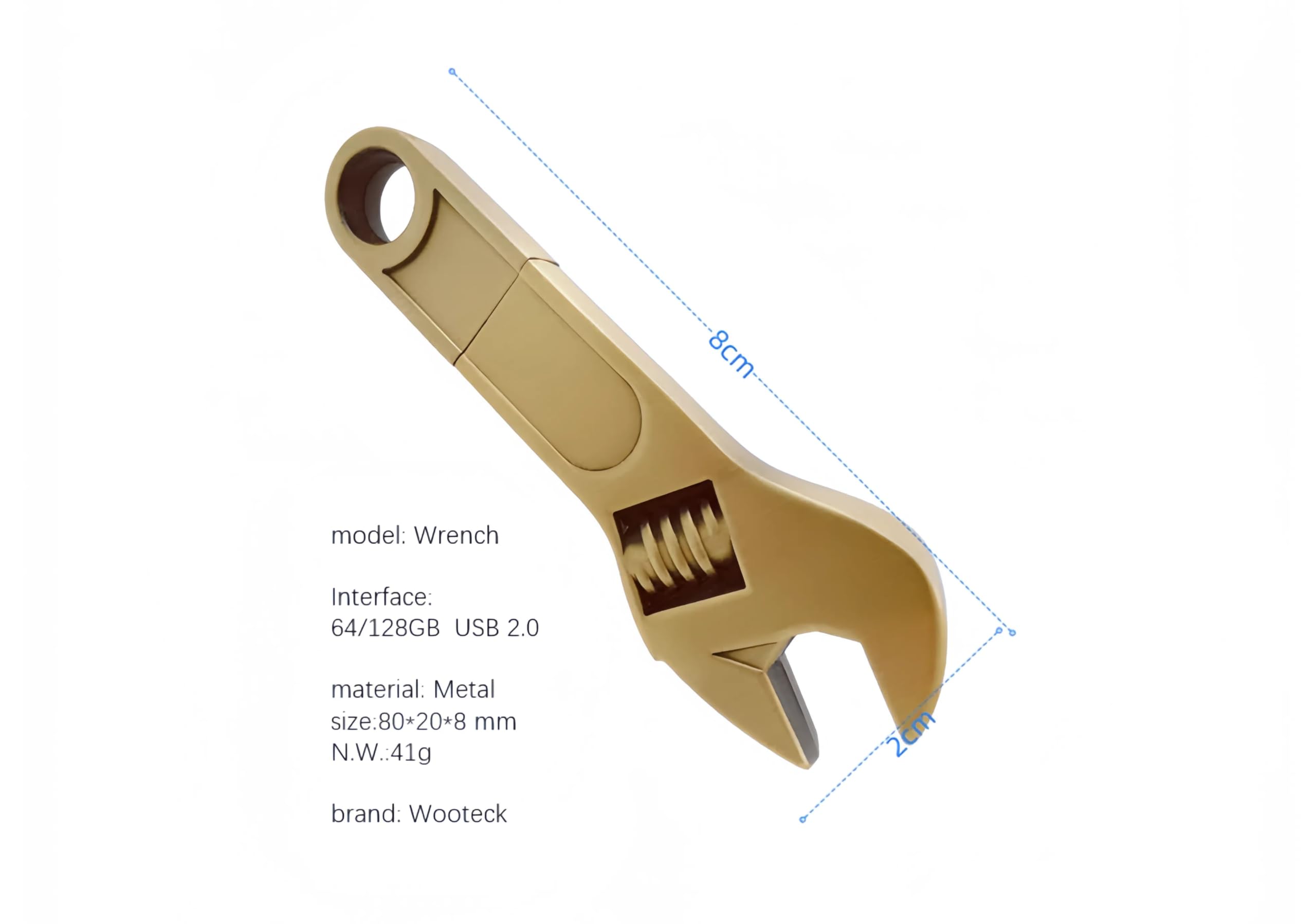 WooTeck 64GB Metal Wrench USB Flash Drive