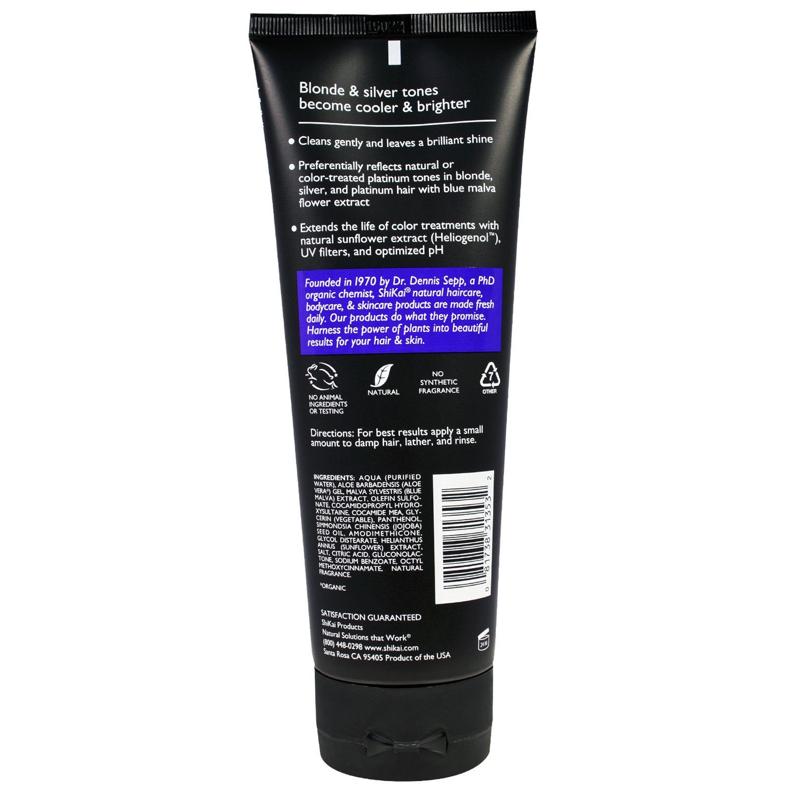 Shikai Color Reflect Platinum Shampoo and Shikai Color Reflect Daily Moisture Conditioner Bundle With Blue Malva, Avocado Oil, Panthenol (Provitamin B5) and Shea Butter, 8 fl. oz. each
