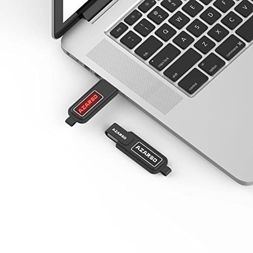 AzaRsd USB Flash Drive 64GB,USB 2.0 Memory Stick, Ultra Large Storage USB 2.0,Drive Transfers 4GB Files in 10 Secs w/Up to 418MB/s 3.5 Read Speeds for PC/Laptop/Computer/Car Audios,Grey