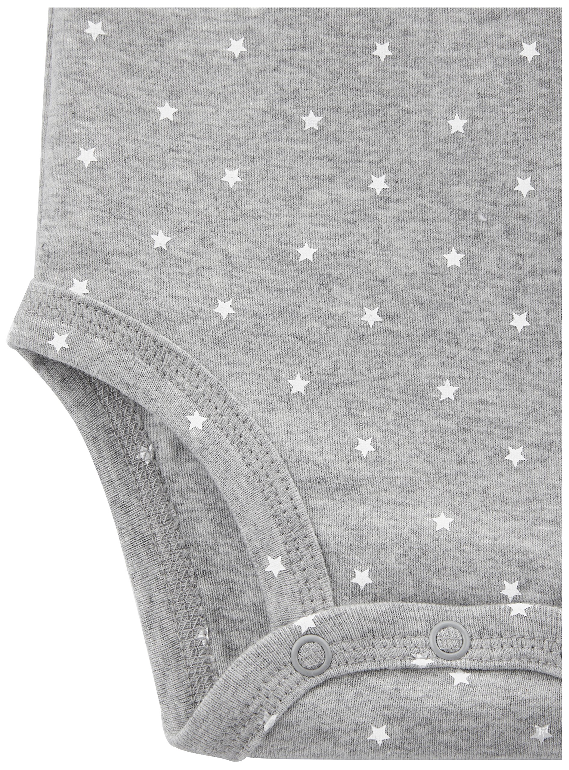 Simple Joys by Carter's Unisex Babies' Long-Sleeve Bodysuit, Pack of 5, Grey/White, 0-3 Months