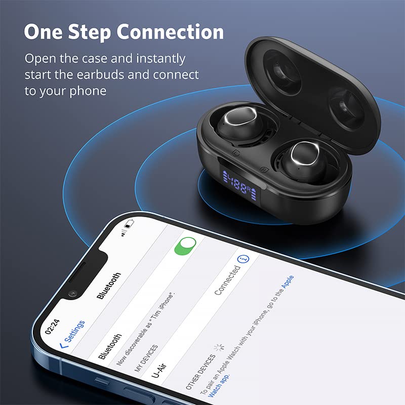 AMINY Bluetooth 5.3 Headphones True Wireless Earbuds 25H Playback1