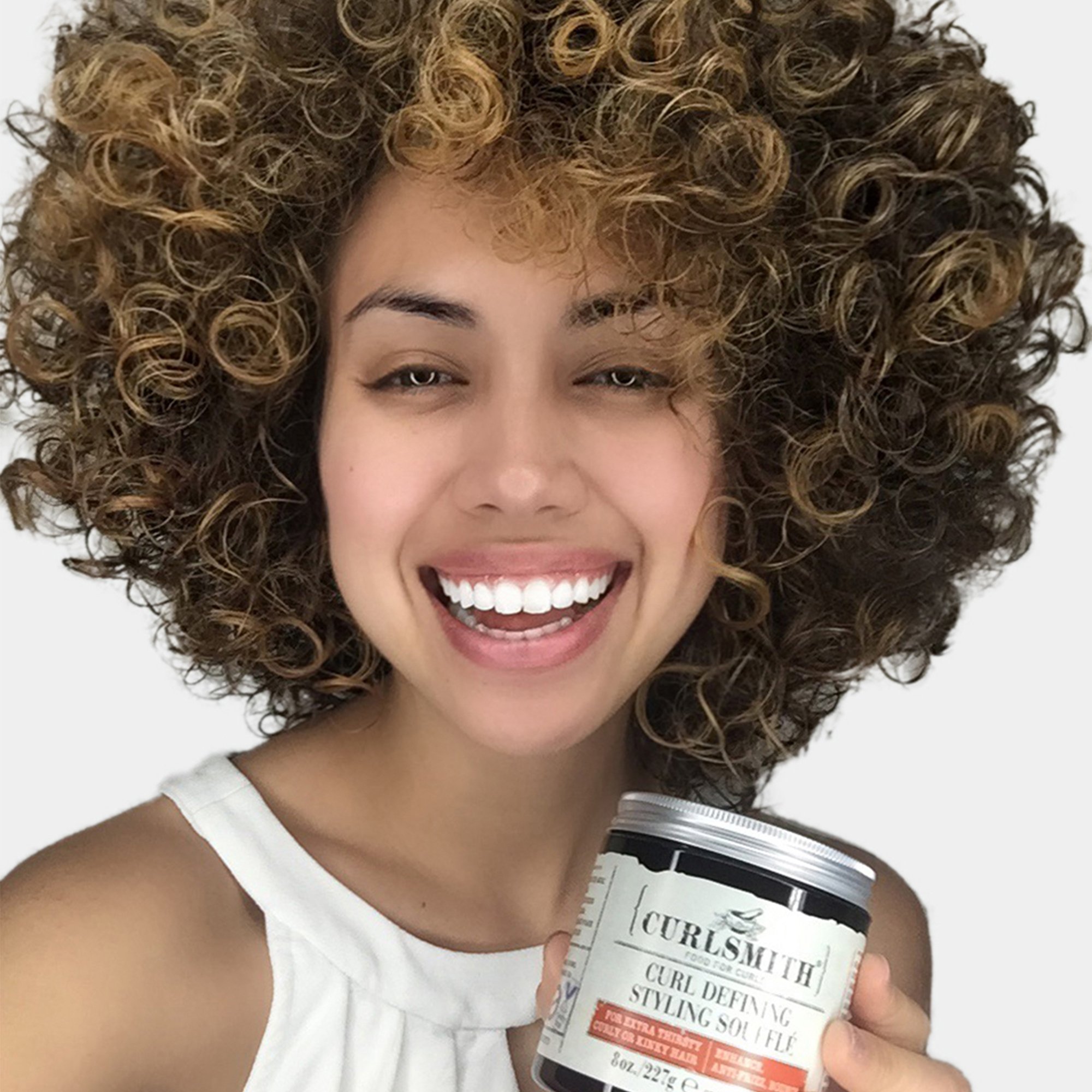 CURLSMITH - Curl Defining Styling Soufflé - Vegan Medium Hold Styling Gel for Wavy, Curly and Coily Hair (8oz)
