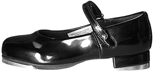 Leo Baby-Girl's Rhythm TAP Dance Shoe, Black, 7 Medium US Toddler