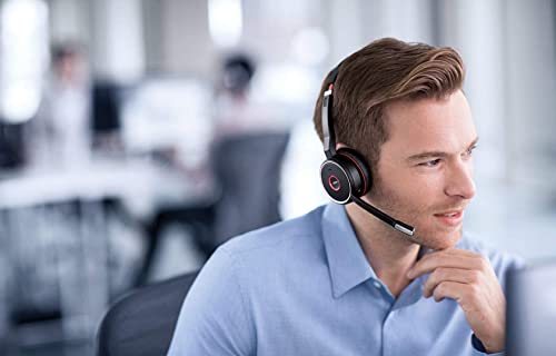 Jabra Evolve 75 MS Wireless Headset, Stereo β Includes Link 370 USB Adapter β Bluetooth Headset with World-Class Speakers, Active Noise-Cancelling Microphone, All Day Battery