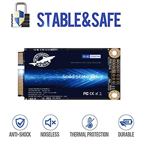 SSD mSATA 1TB Dogfish Internal Solid State Drive High Performance Hard Drive for Desktop Laptop SATA III 6Gb/s Includes SSD 16GB 32GB 60GB 64GB 120GB 128GB 240GB 250GB 480GB 500GB 1T (1TB MSATA)