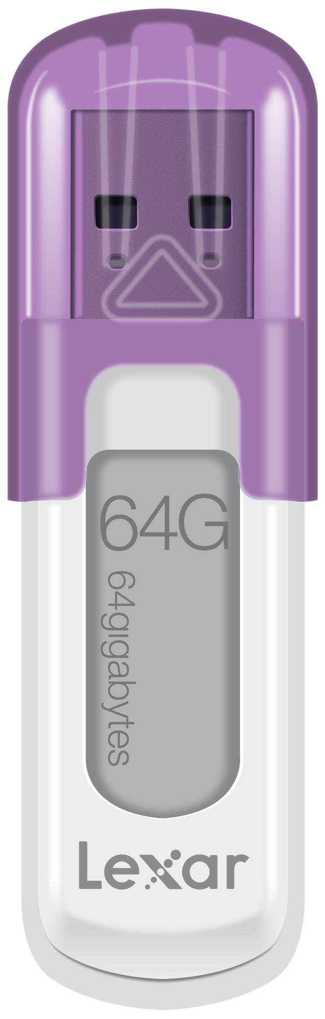 Lexar 64GB JumpDrive V10 USB Flash Drive Memory Stick - Purple