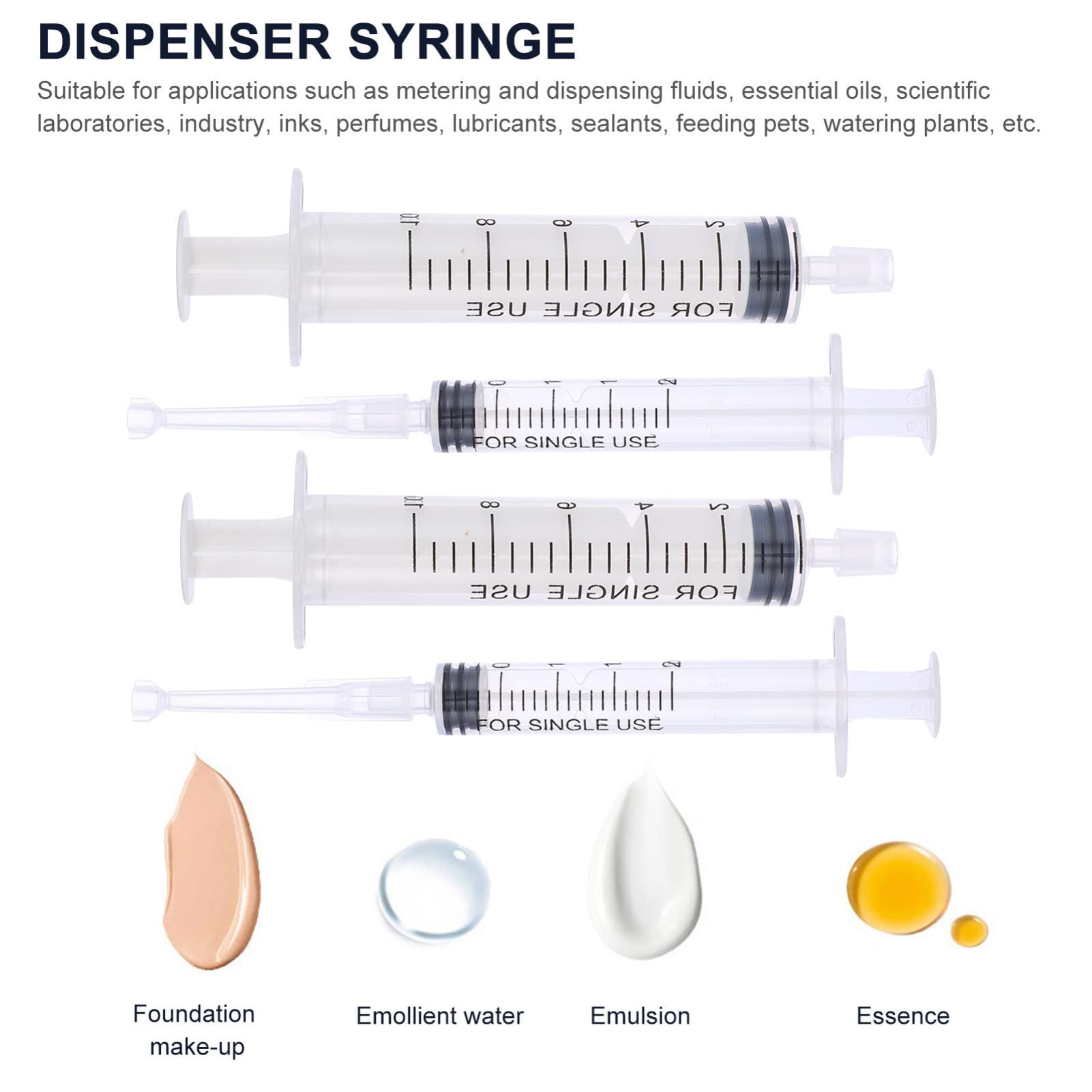 Mobestech 10 Pcs Perfume Refill Pump Tools Plastic Perfume Dispenser with Adapter Tools for Perfumes Transfer to Empty Bottles, Include Syringe (2ml+ 10ml each 5PCS)