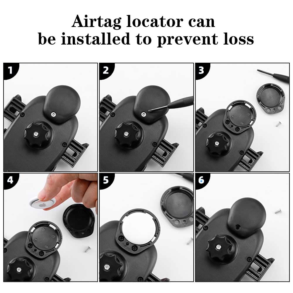 Airtag Bike Mount Hidden, Bike GPS Tracker, Anti-Theft Airtag Case, One-Touch Automatically Lock & Quick Release Bicycle and Motorcycle Handlebar Phone Mount Holder