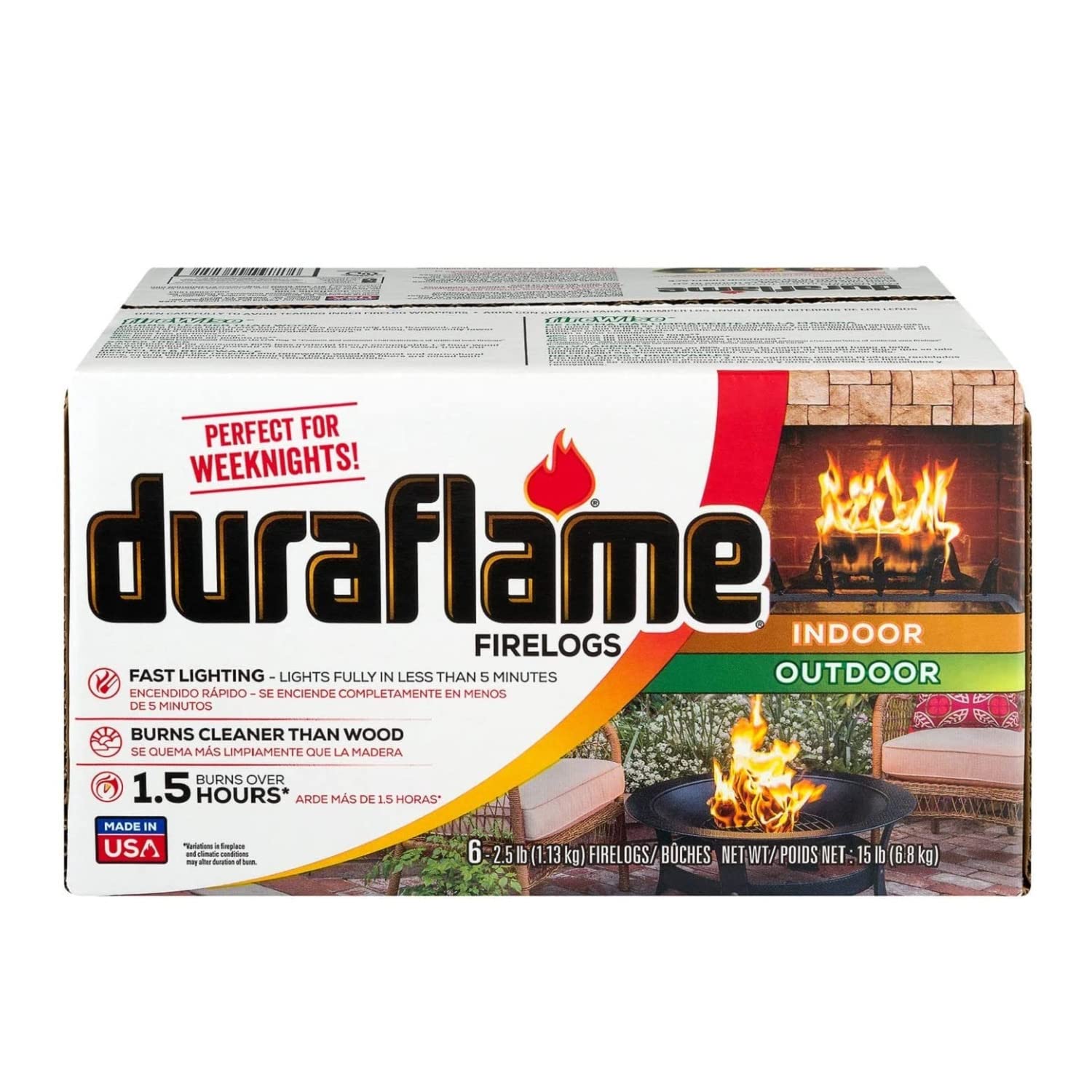 Duraflame 2.5 lb 1.5 Hour Firelog (60-Pack) Bundle (10 Items)