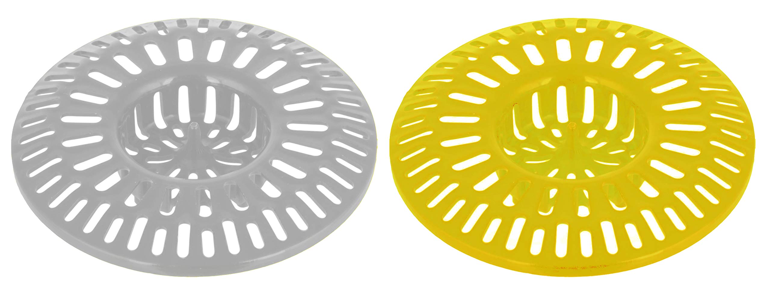 Bathroom Tub Basket Cover Hair Catcher - Pack of 2 - Shower Strainer Trap for Sink - Kitchen Drain Mech