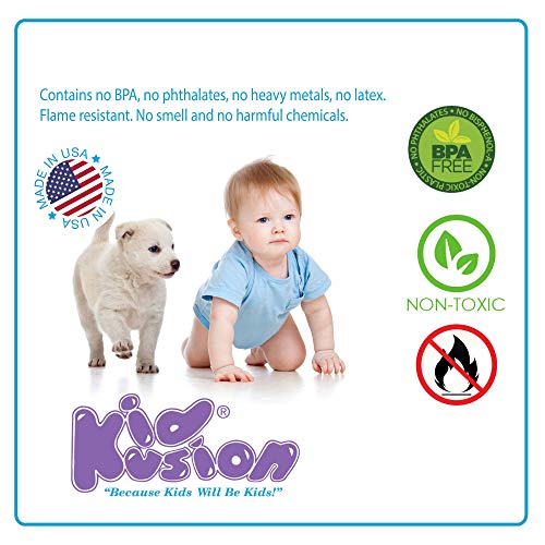 KidKusion Jumbo Edge Cushion | 6Ft | Black | Made in USA | Child Safety Edge Guard, Babyproof Furniture Bumper