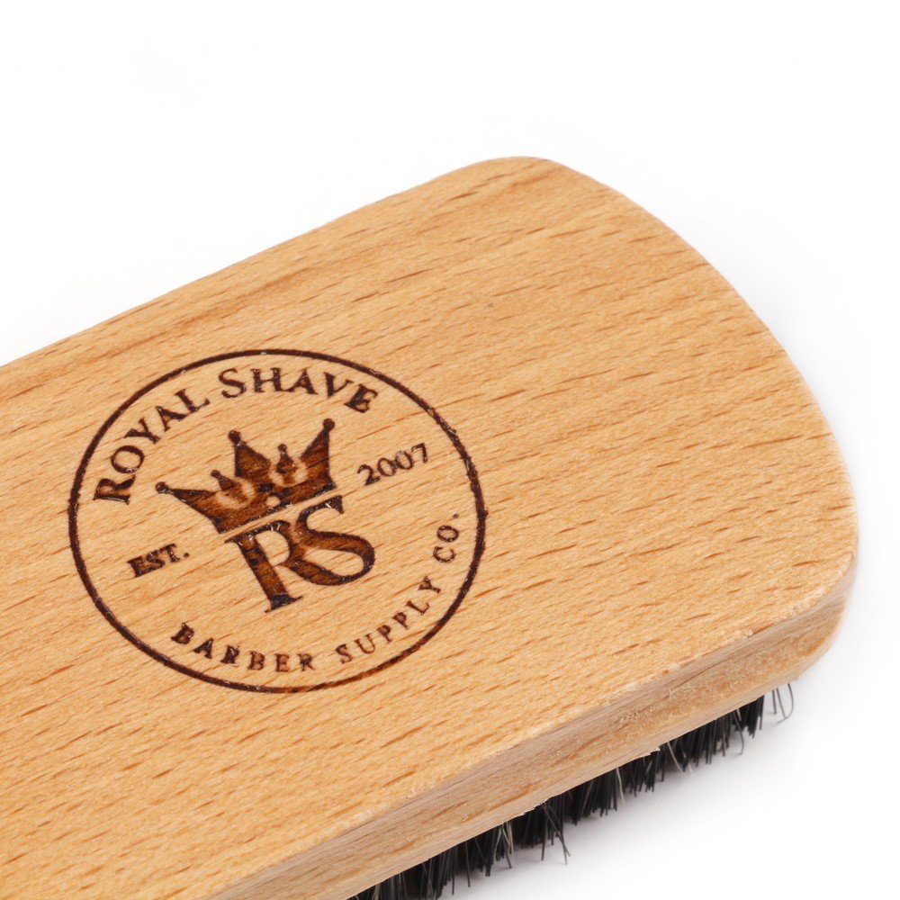 Soft Bristle Beard Brush for Men, Boar-Mix Bristle Beard Brush by Royal Shave, Tame, Soften Mustache & Beard Hair